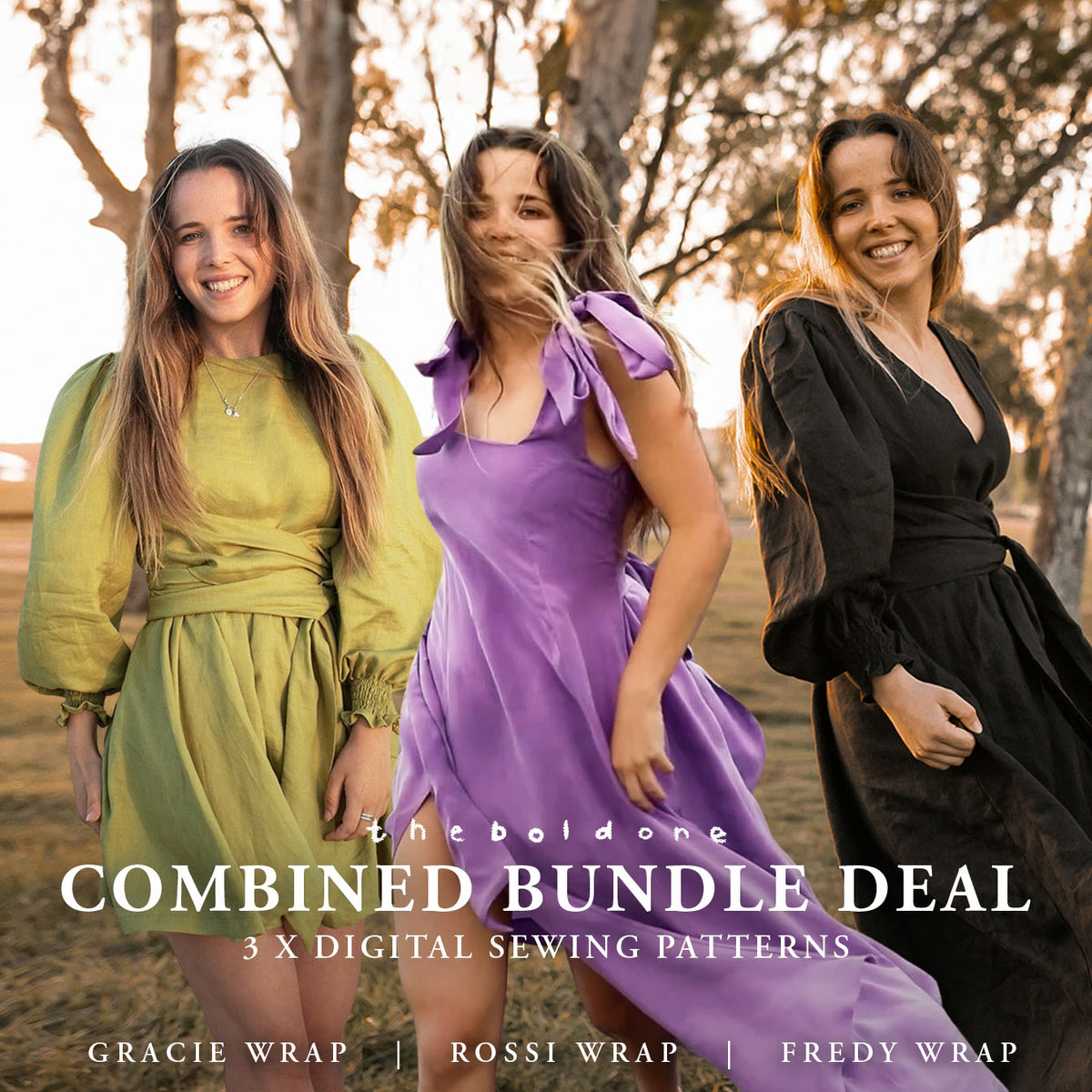 Combined Bundle Deal: The Gracie, Rossi & Fredy Wrap Pattern Bundles ...